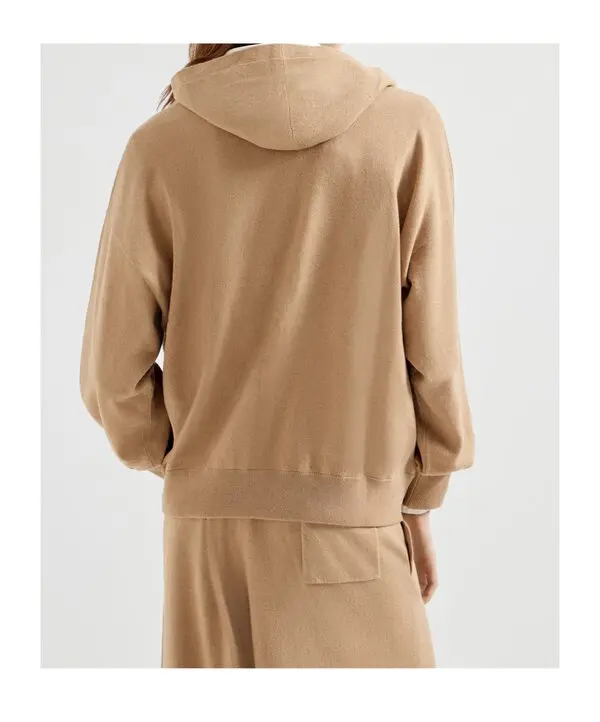 Brunello Cucinelli Alpaca Wool Hooded Cardigan