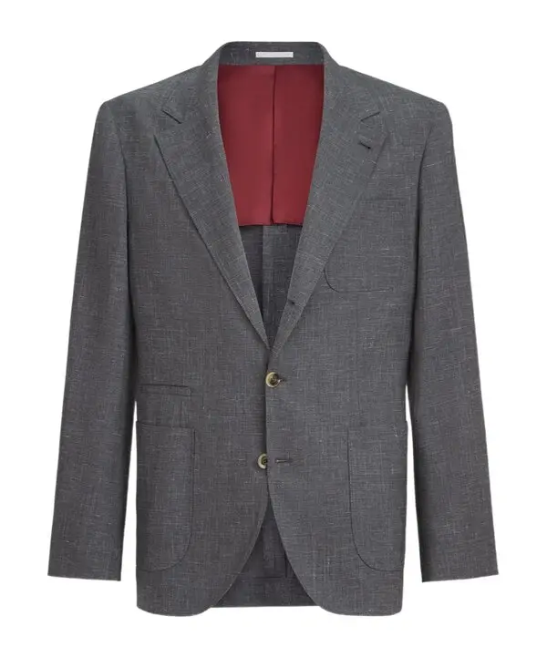 Brunello Cucinelli Deconstructed Blazer With Horn Buttons