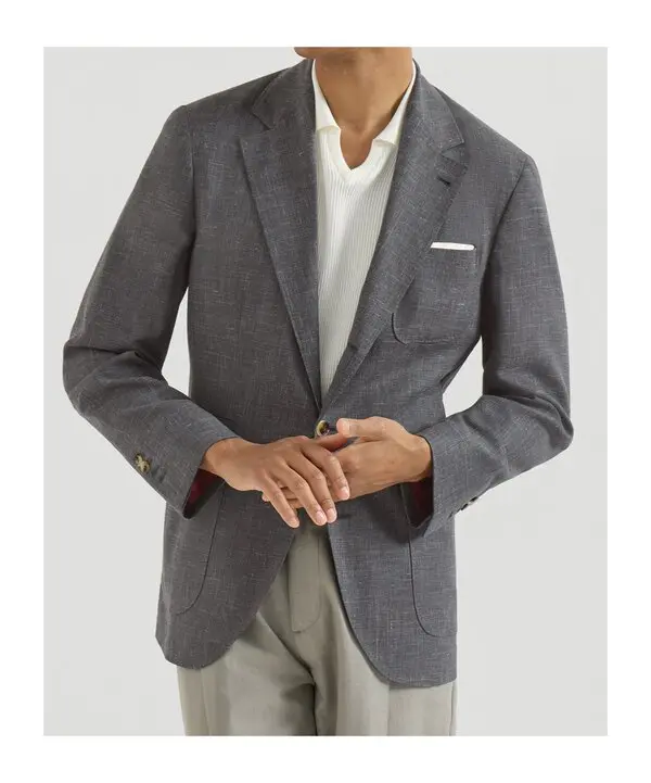 Brunello Cucinelli Deconstructed Blazer With Horn Buttons