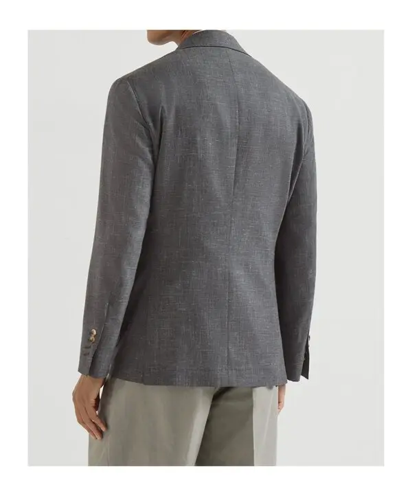 Brunello Cucinelli Deconstructed Blazer With Horn Buttons