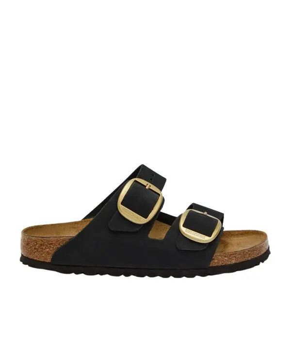 BIRKENSTOCK Arizona Leather Sliders - Black