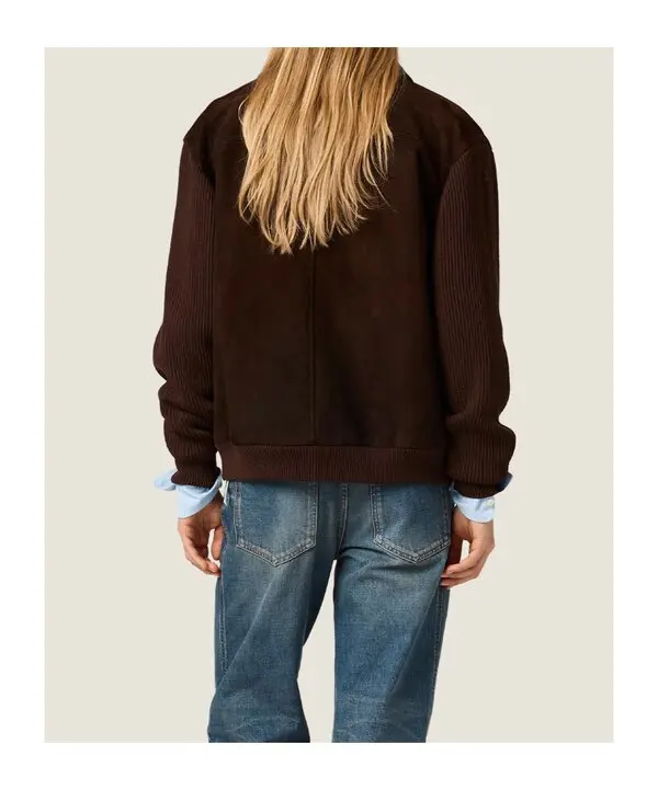 Miu Miu Waxed Suede Blouson Jacket