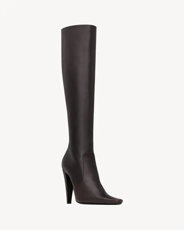 Saint Laurent 77 Boots In Smooth Leather