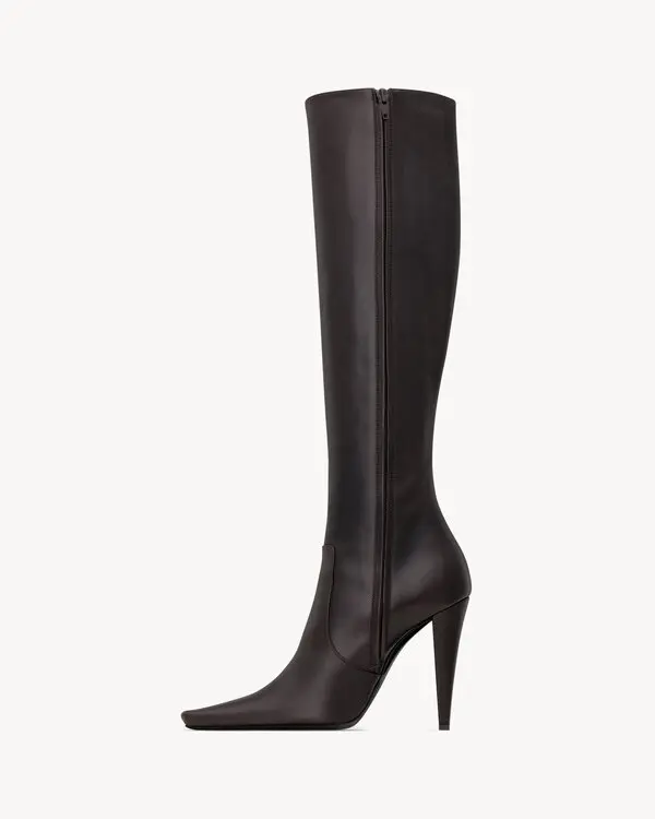 Saint Laurent 77 Boots In Smooth Leather