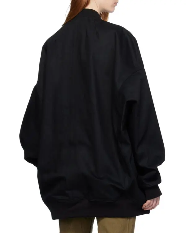 Rick Owens Cotton Bomber Jacket - Black