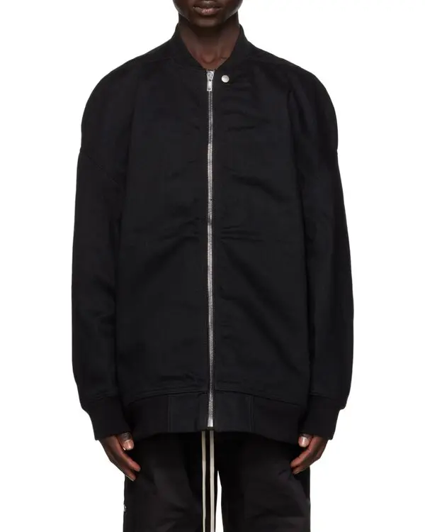 Rick Owens Cotton Bomber Jacket - Black