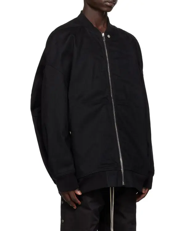 Rick Owens Cotton Bomber Jacket - Black