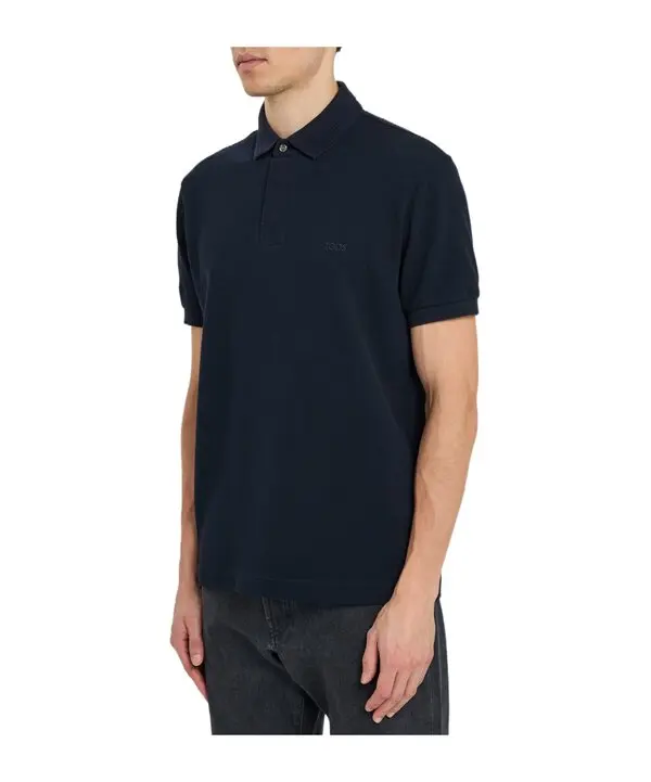 TOD'S Logo-embroidered Piqué Cotton Polo Shirt