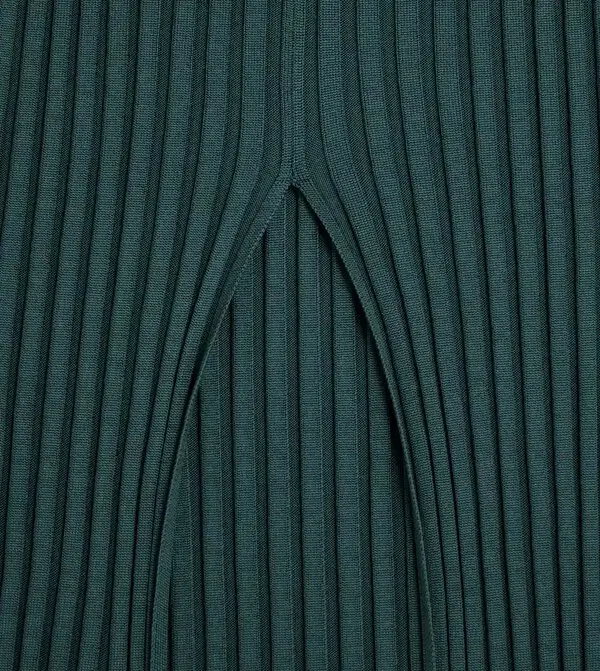 TOD'S Ribbed Knit Midi Skirt - Green