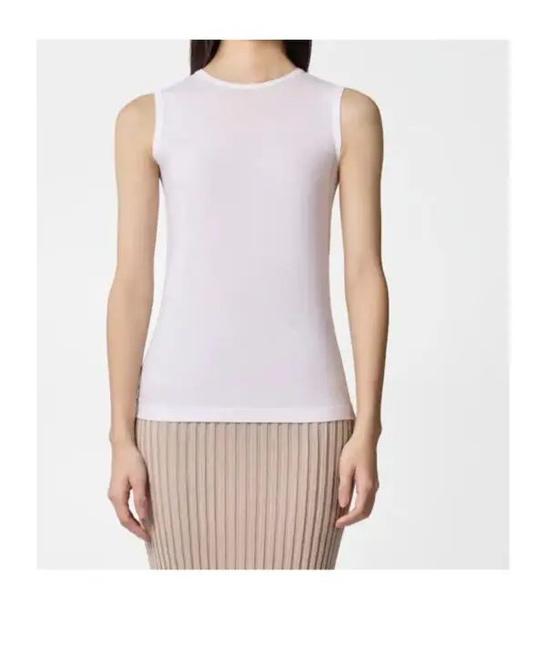 TOD'S Sleeveless Top With Embroidered Hem