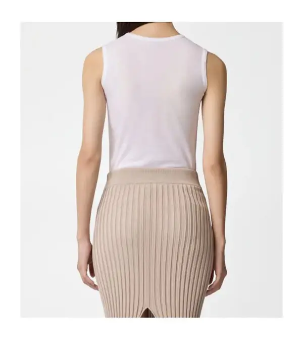 TOD'S Sleeveless Top With Embroidered Hem