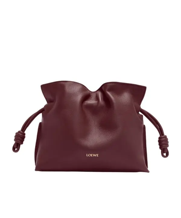 Loewe Mini Flamenco Clutch In Nappa Calfskin - Red
