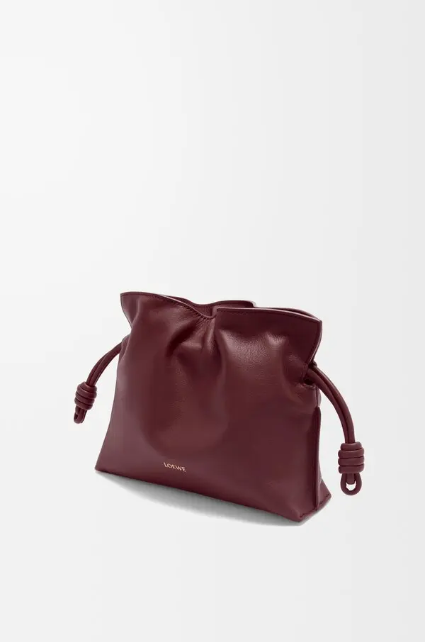Loewe Mini Flamenco Clutch In Nappa Calfskin - Red