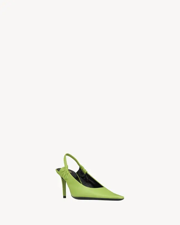 Saint Laurent Anne-marie Slingback Pumps With Stiletto Heel