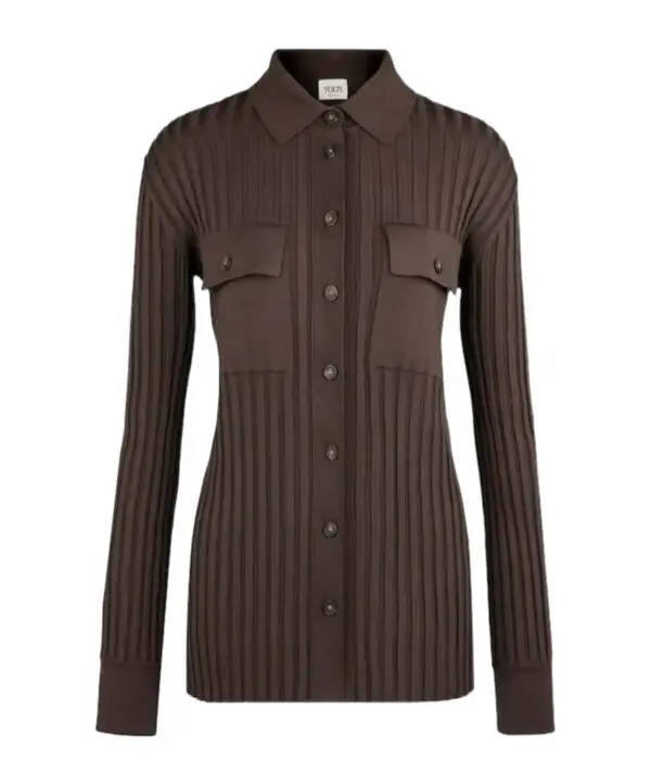 TOD'S Long-sleeved Ribbed Cardigan