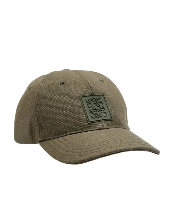 Loewe Anagram Canvas Cap - Green