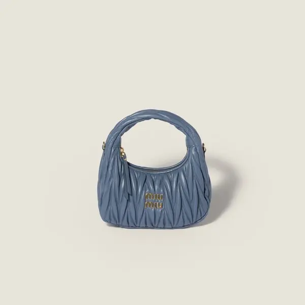 Miu Miu Wander Matelassé Nappa Leather Hobo Bag