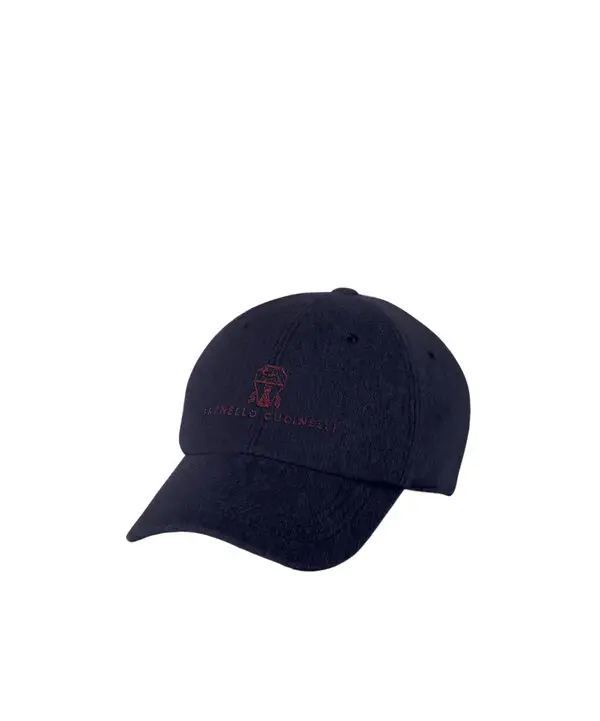 Brunello Cucinelli Cashmere And Alpaca Blend Baseball Cap - Navy Blue