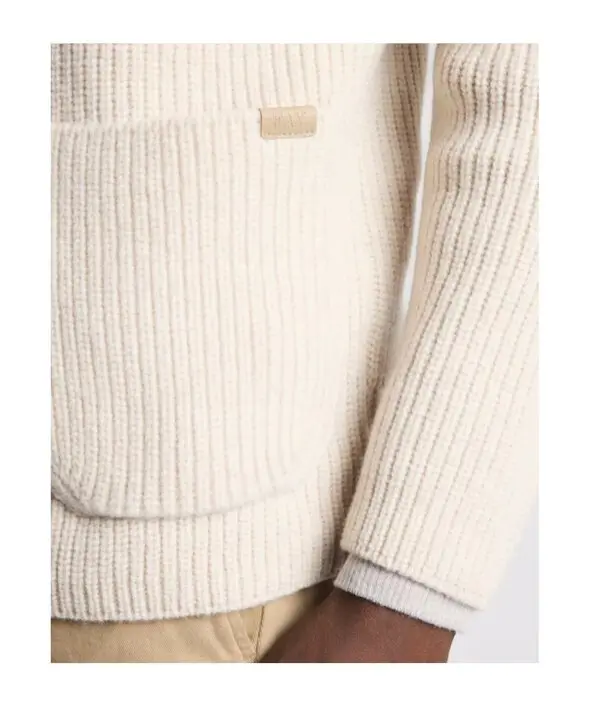 FAY Ribbed Knit Jacket With Shawl Collar