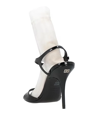 Balenciaga Two-tone Patent Leather Pointed Toe High Heel Sandals