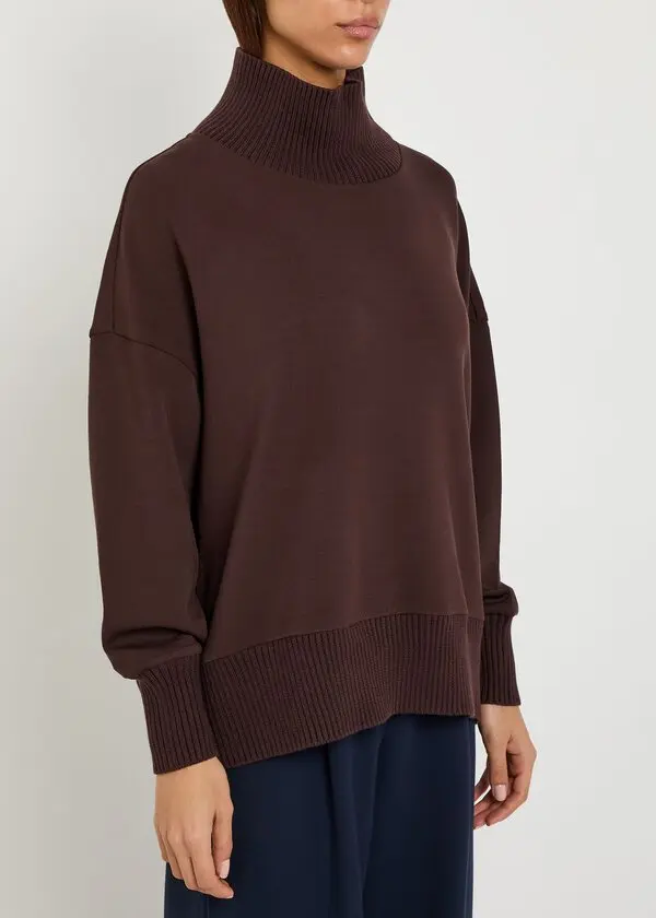 Varley Barker High-neck Stretch-jersey Sweatshirt