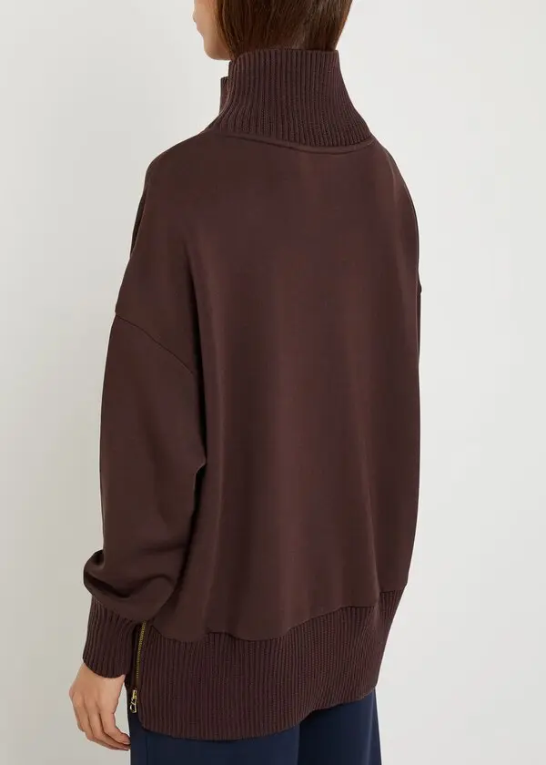 Varley Barker High-neck Stretch-jersey Sweatshirt