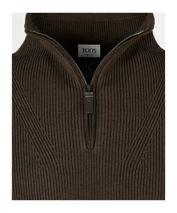 TOD'S Half-zip Ribbed Sweater
