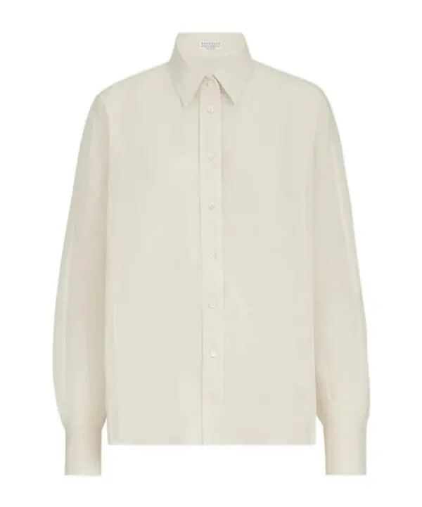 Brunello Cucinelli Linen And Cotton Organza Shirt