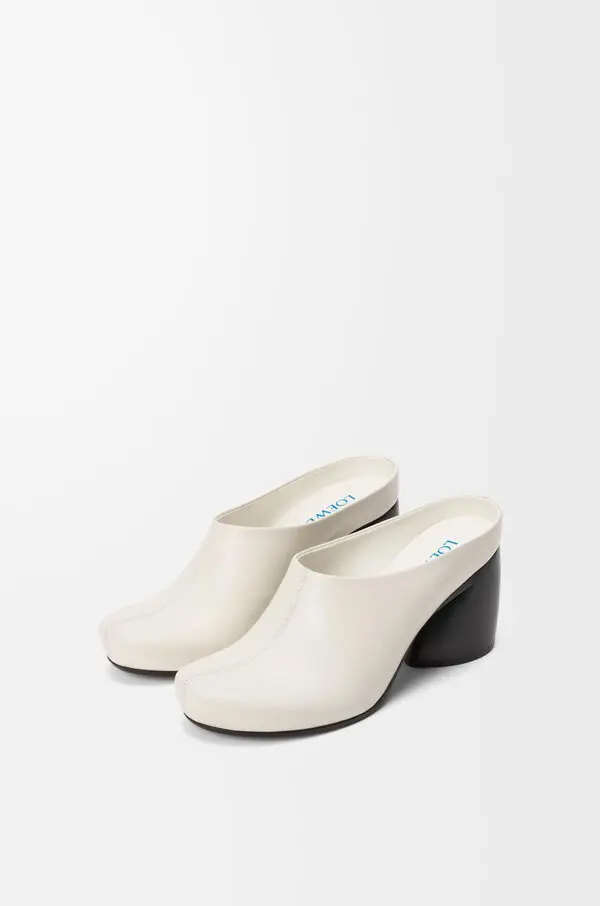 Loewe Oval Mule In Lambskin - White
