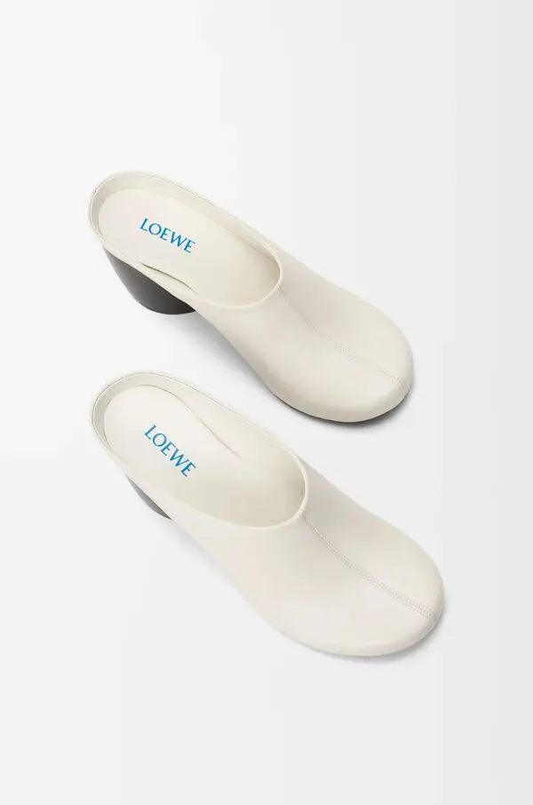 Loewe Oval Mule In Lambskin - White