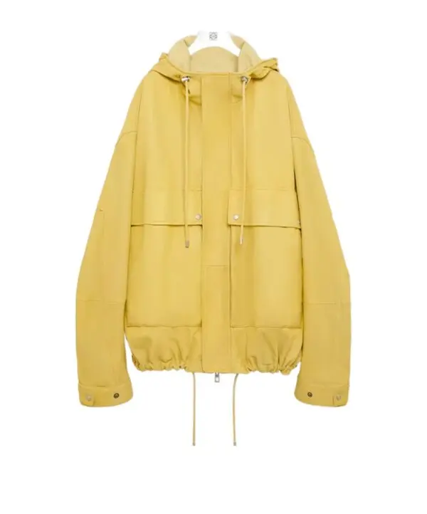 Loewe Nappa Leather Short Parka - Yellow