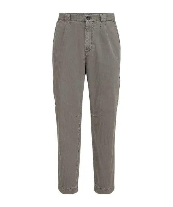 Brunello Cucinelli Cotton Chevron Cargo Trousers