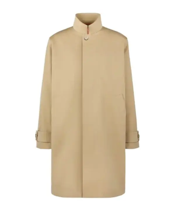 TOD'S High-neck Gabardine Trench Coat