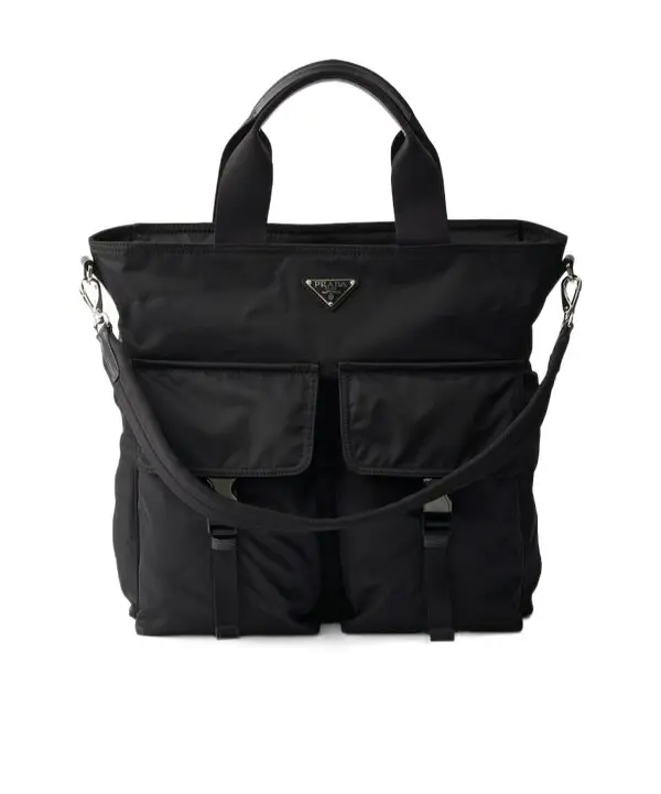 Prada Explore Re-nylon And Leather Tote Bag