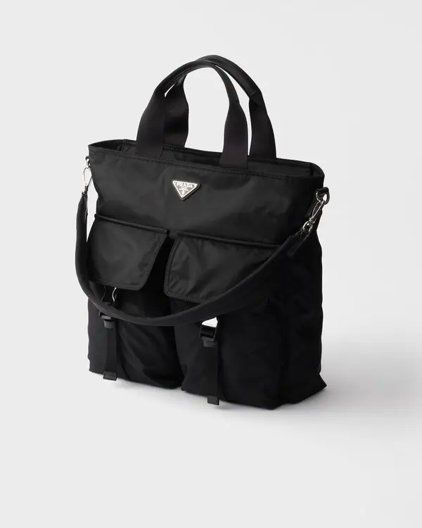 Prada Explore Re-nylon And Leather Tote Bag
