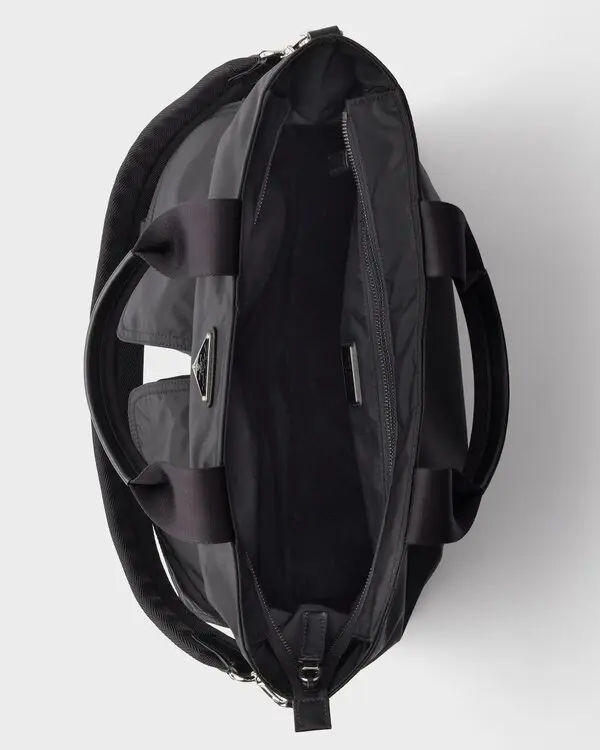 Prada Explore Re-nylon And Leather Tote Bag