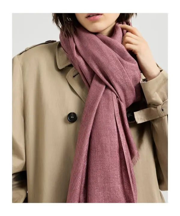 Brunello Cucinelli Cashmere And Silk Scarf - Pink