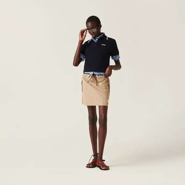 Miu Miu Technical Fabric Miniskirt