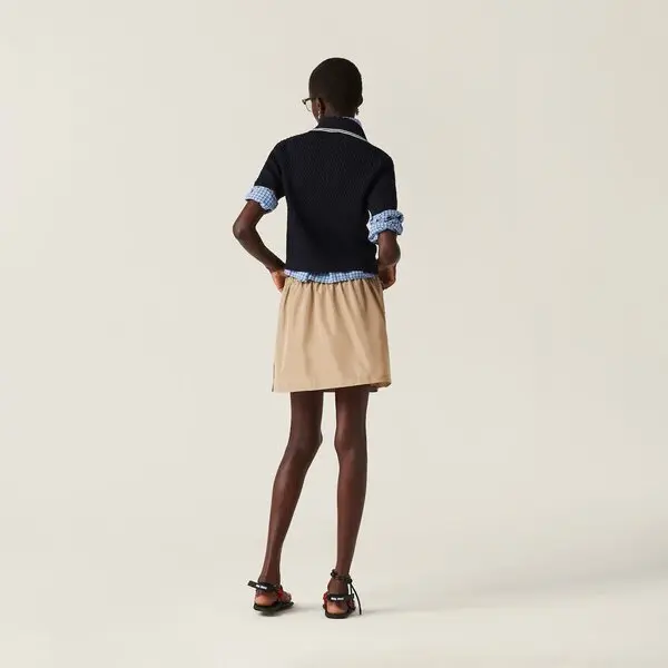 Miu Miu Technical Fabric Miniskirt