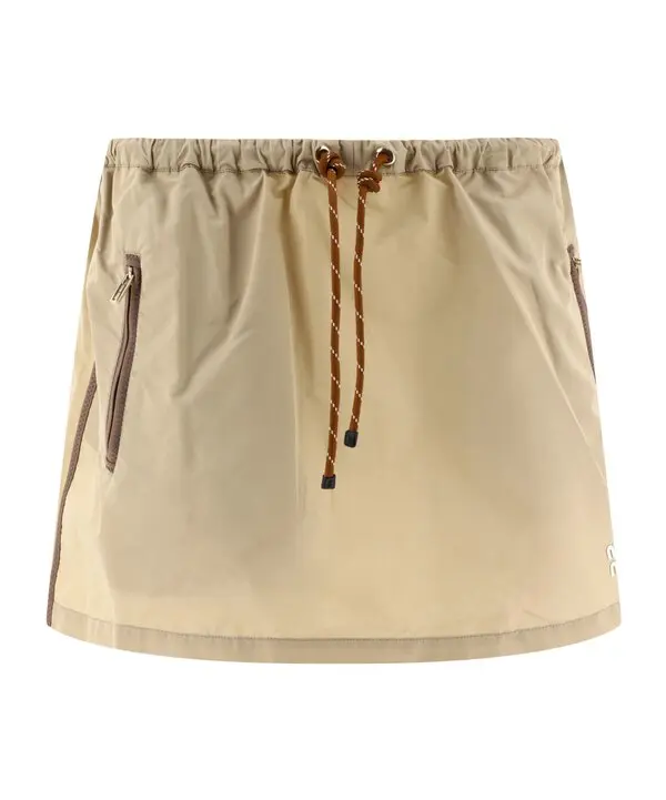 Miu Miu Technical Fabric Mini Skirt - Rope Ash