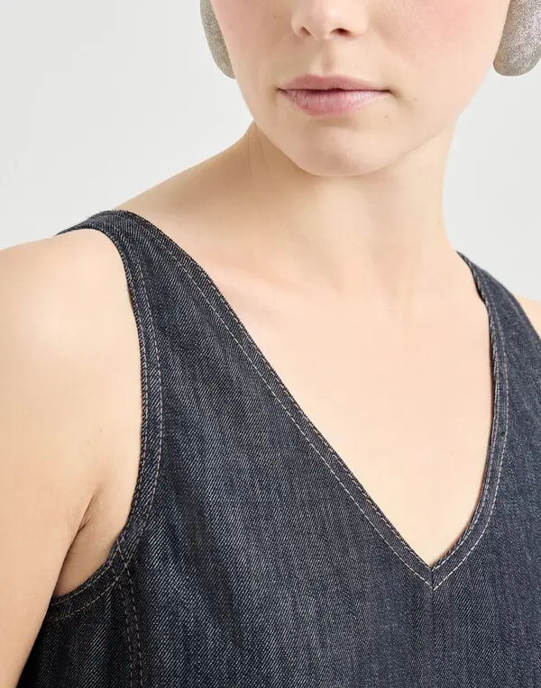 Brunello Cucinelli Cotton Denim-effect Twill Mini Dress