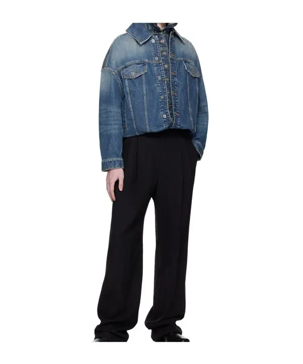 JEAN PAUL GAULTIER Denim Layered Jacket With Hood