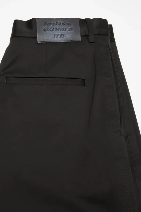 Acne Studios Cotton Satin Loose Fit Trousers