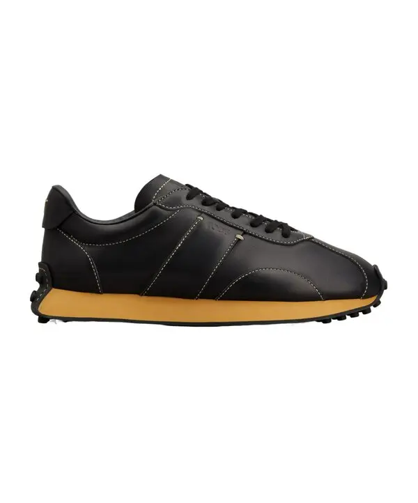 TOD'S Leather Lace-up Sneakers - Black