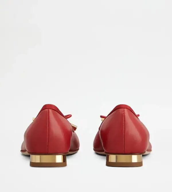 TOD'S Round Toe Ballet Flats With Bow Detailing