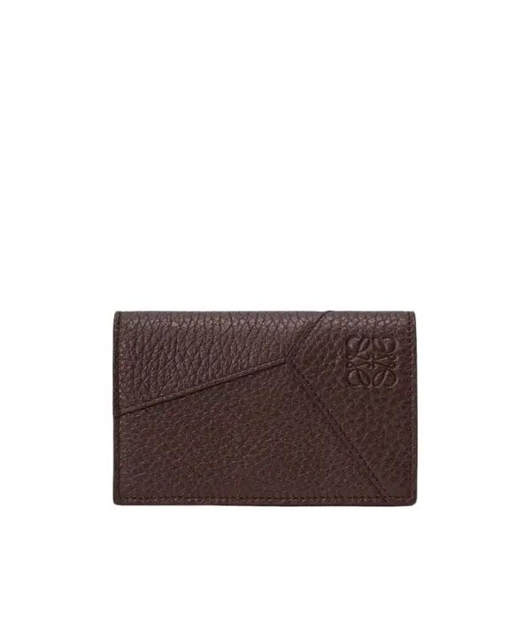 Loewe Puzzle Business Cardholder In Supple Grained Calfskin