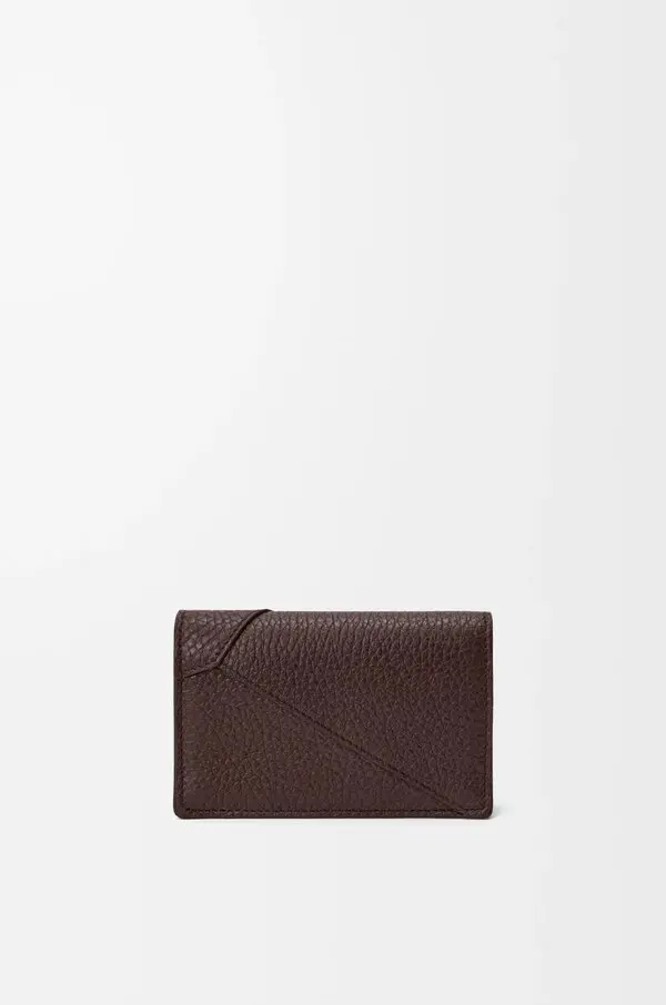 Loewe Puzzle Business Cardholder In Supple Grained Calfskin