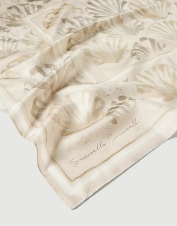 Brunello Cucinelli Silk Satin Mediterranea Sarong