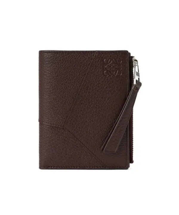 Loewe Puzzle Slim Compact Wallet In Supple Grained Calfskin