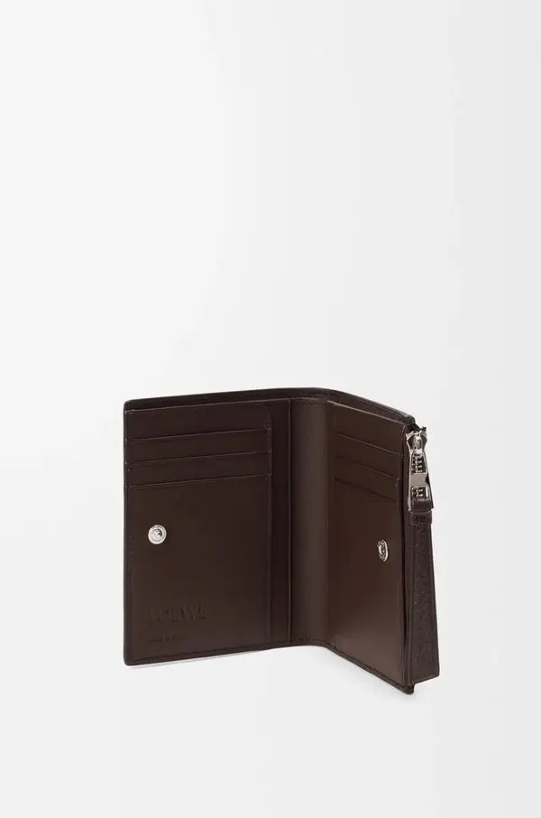 Loewe Puzzle Slim Compact Wallet In Supple Grained Calfskin